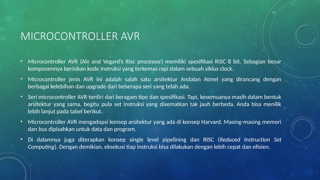 MICROCONTROLLER - PENGENALANAN MICROCONTROLLER | PPTX