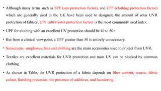 2. UV Protective Clothing and electromagnetic protection | PPTX