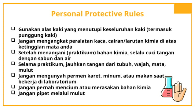 Laboratory Safety, General Safety Rules, Personal Protective Rules | PPT