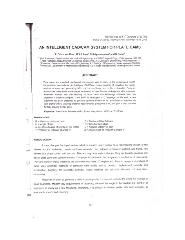 Intelligent CAD/CAM system for plate CAMs | PDF