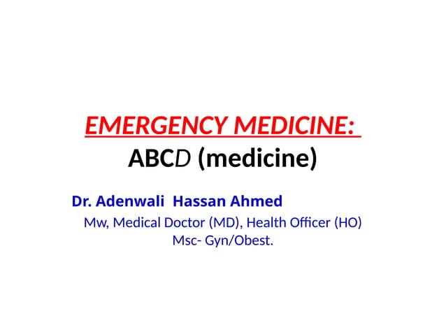 Airway Breathing CirculationABC (medicine).pptx | First Aid | Injuries