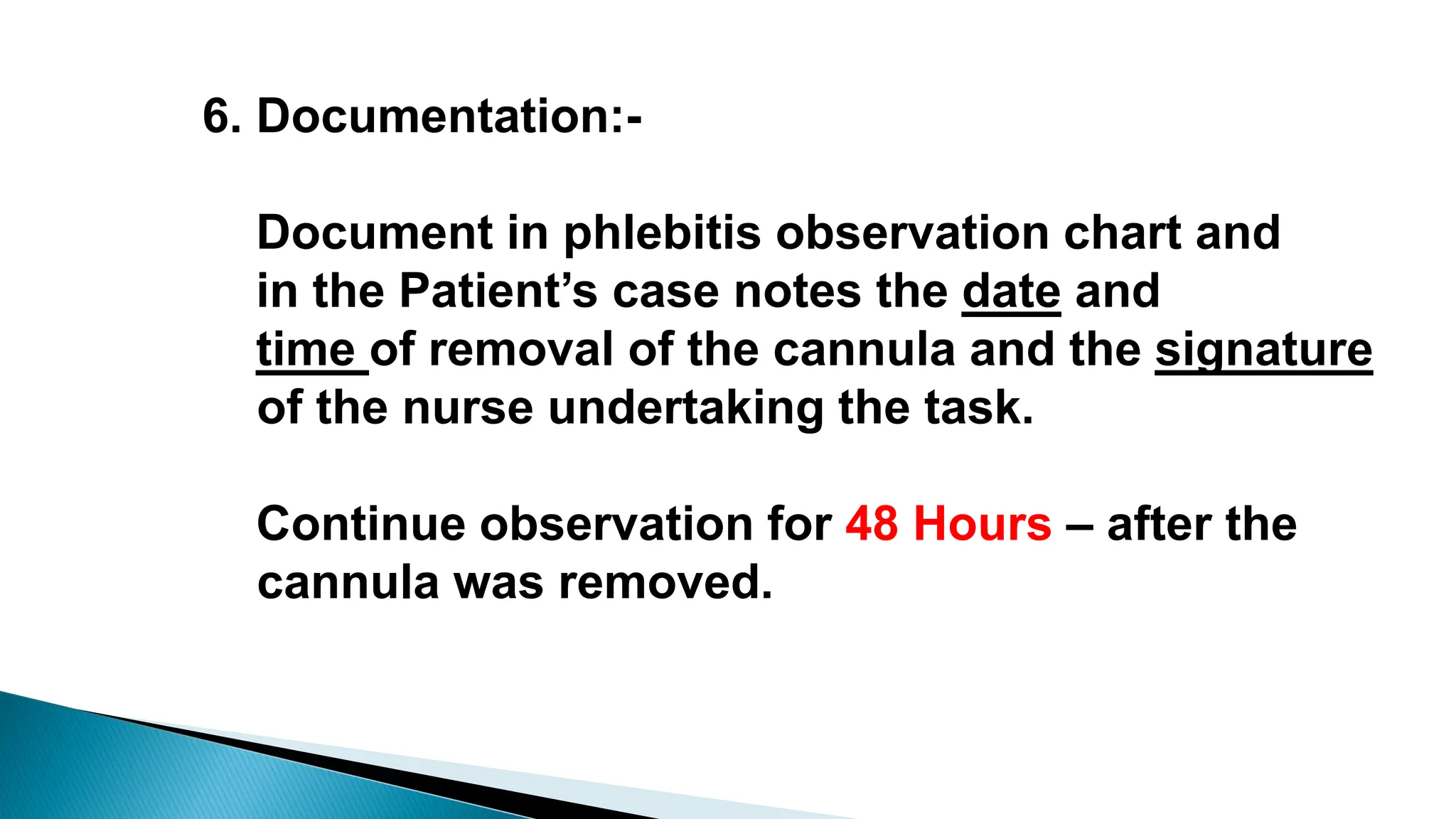 PHLEBITIS NEW INDICATOR FOR NURSES TEACHING SLIDE | PDF