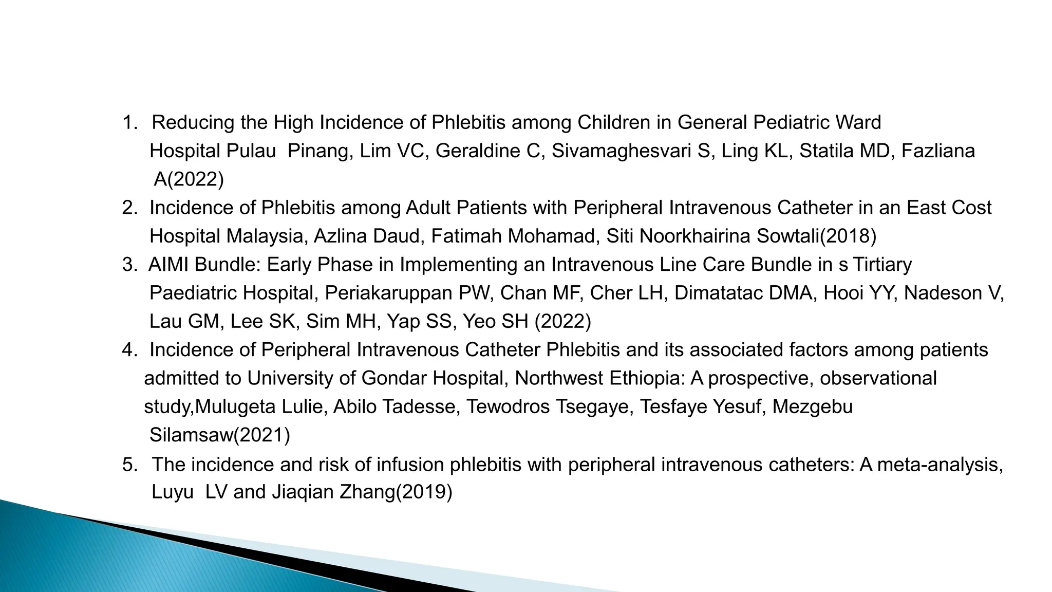 PHLEBITIS NEW INDICATOR FOR NURSES TEACHING SLIDE | PDF