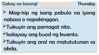 2. PABULA-.pptx- grade 9 filipino- sy 2024-2025 | PPTX