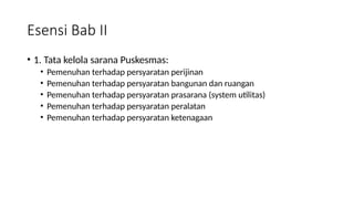 ESENSI TIAP BAB SURVEI AKREDITASI PUSKESMAS | PPTX