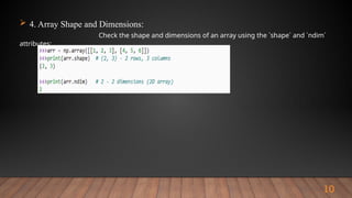 To understand the importance of Python libraries in data analysis. | PPTX