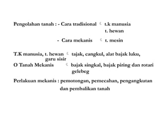 Persiapan lahan untuk pertanaman padiiii | PPT