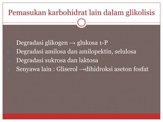 Proses katabolisme karbohidrat dalam organisme | PPT