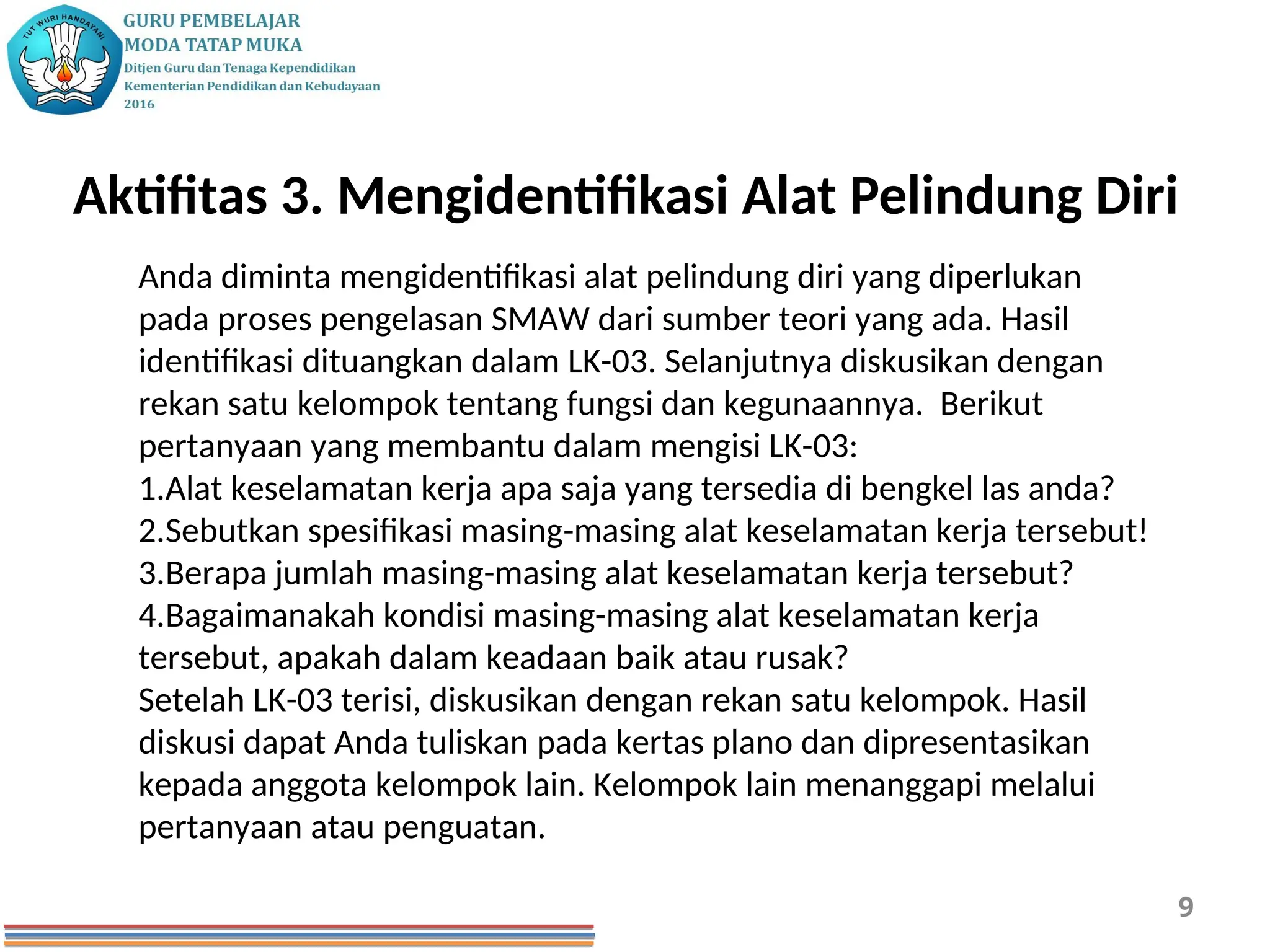 PPT PENGELASAN LAS MODUL D TEKNIK PENGELASAN SMAW (SHIELDED METAL ARC WELDING).ppt