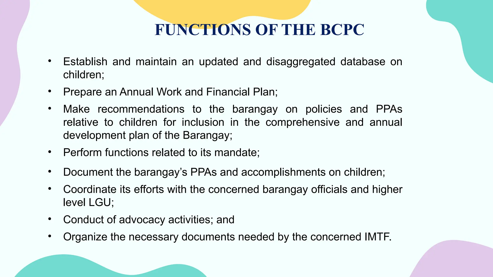 2. Barangay Orientation on LCPC / BCPC.pptx