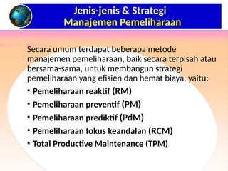 Pengertian dan Konsep Dasar Maintenance Management _Training "Effective ...