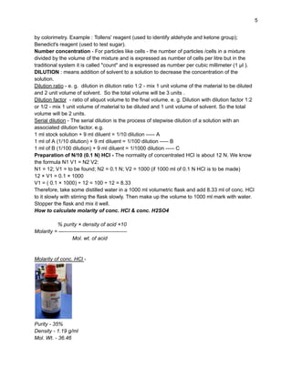 SOME BASIC CONCEPTS OF BIOCHEMISTRY (Lesson - 2: Units of measurement ...