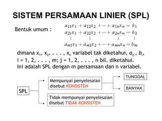 2. Sistem Persamaan Linier.varisai variabel | PPT