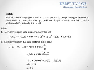 Deret Taylor dan analisis galat power point | PPTX