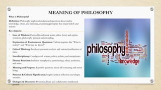 2. Philosophy: Meaning and Nature of Philosophy | PPT