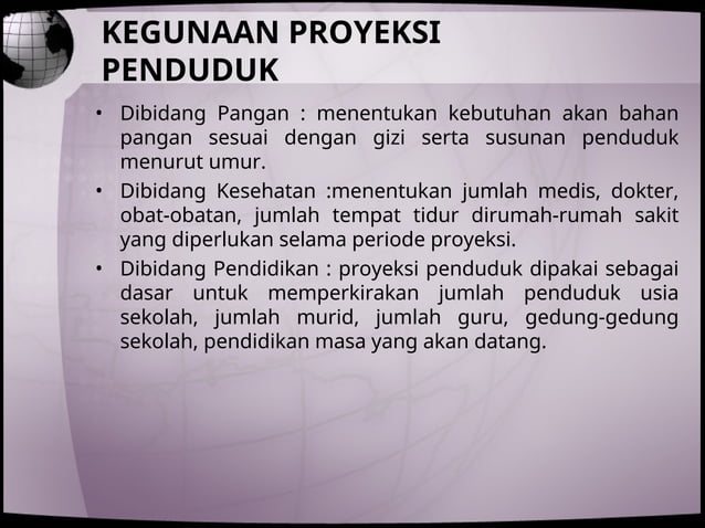 Rumus Proyeksi Penduduk di indonesia.ppt