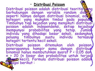 distribusi probabilitas (distribusi, binominal, poisson dan nominal) | PPT