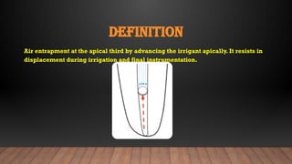 APICAL VAPOUR LOCK in edodontics and dentistry | PPTX