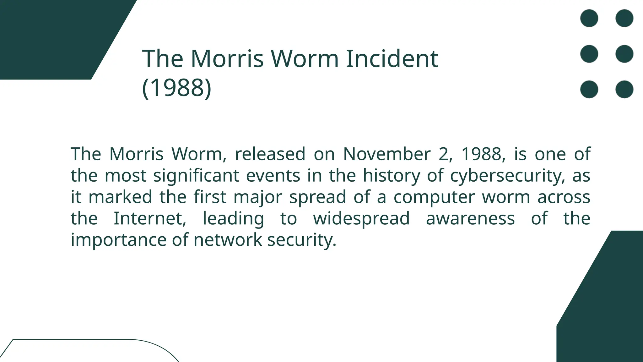 History of Cyber security (informative). | PPTX