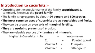 2.Cucurbits(horticulture vegetable science)pptx | PPTX