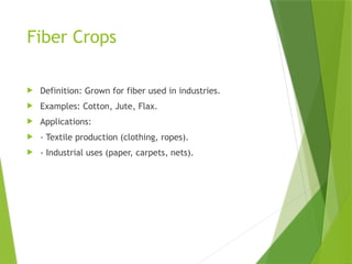 2.Agronomic Crops. Their types and uses. | PPTX