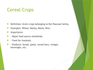 2.Agronomic Crops. Their types and uses. | PPTX