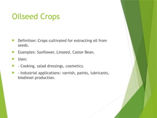 2.Agronomic Crops. Their types and uses. | PPTX