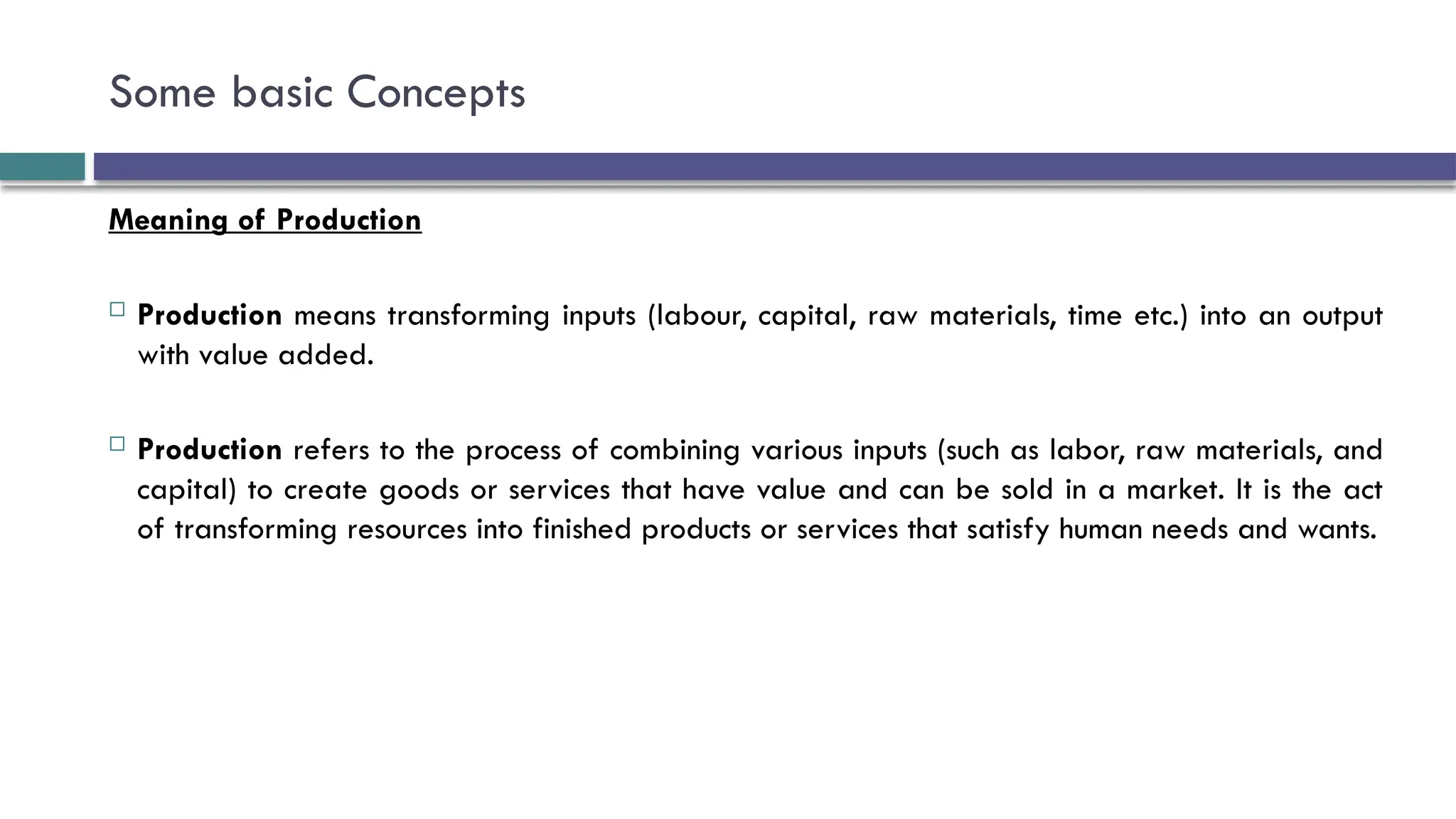 Theory of Production is the name of the ppt | PPT