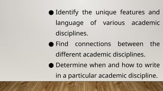 EAPP PRESENTATION ON ACADEMIC TEXTS ACROSS DISCIPLINES | PPTX