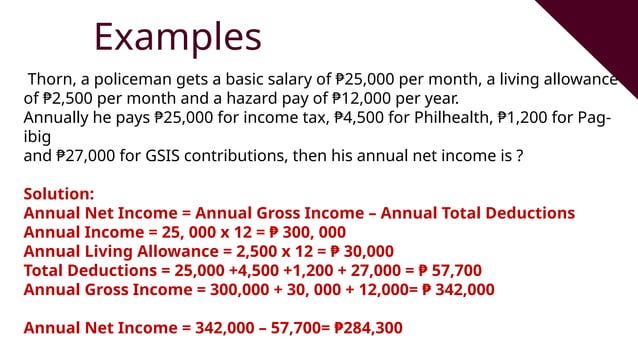 2.GROSS AND NET EARNINGS FOR GRADE 11 STUDENTS | PPT