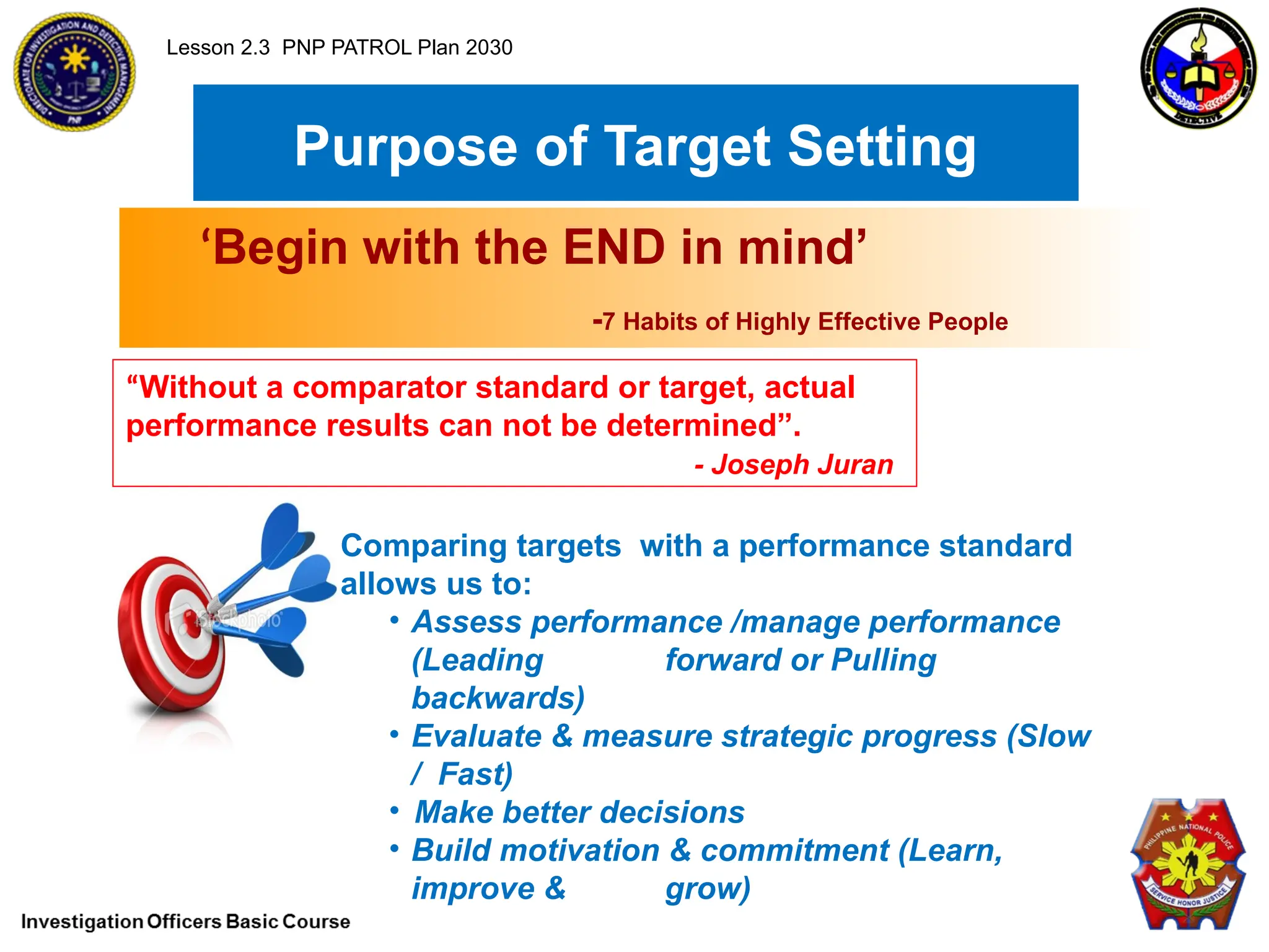 Patrol Plan 2030 for the Investigation Officers Course | PPTX