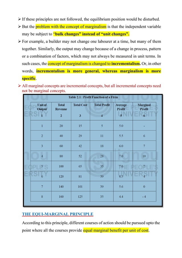 Basic economics principles and Marginal analysis | PDF