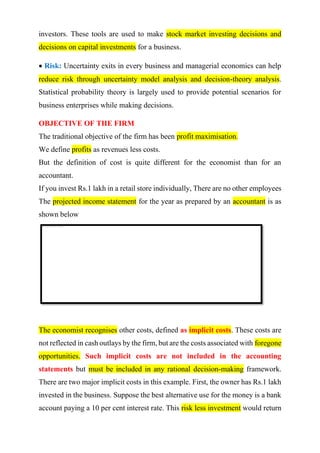 Basic economics principles and Marginal analysis | PDF