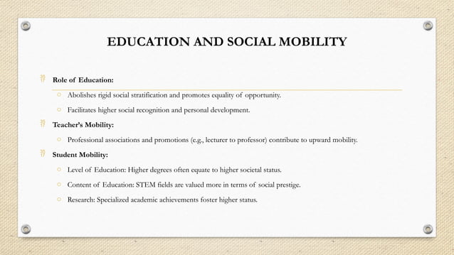 Social Mobility- Meaning, Forms and Factors | PPT