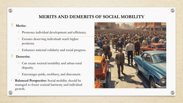 Social Mobility- Meaning, Forms and Factors | PPTX