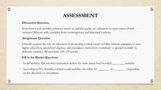Social Mobility- Meaning, Forms and Factors | PPTX