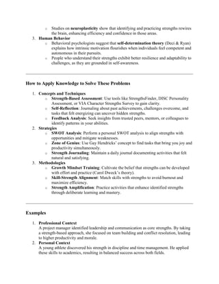 How to Identify Your Strengths by Raghava Reddy | PDF
