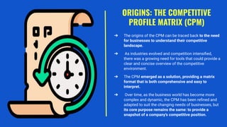 Diapositiva de Competitive Profile Matrix (CPM) | PPT