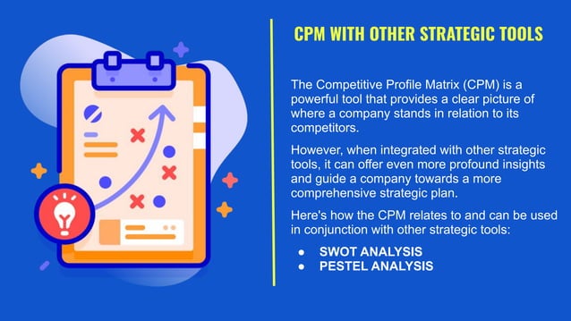 Diapositiva de Competitive Profile Matrix (CPM) | PPT