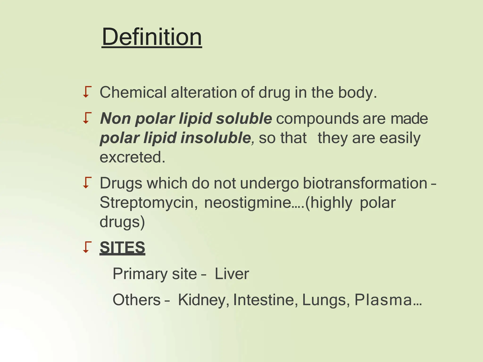 DRUG METABOLISM AND ELIMINATION - BIOPHARMACEUTICS | PDF