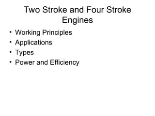 Four stroke and two stroke engine in fmp | PPT