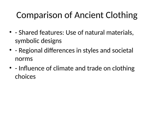 Fabrics: Wool, linen, and imported silk - Key pieces: Toga (men), stola ...