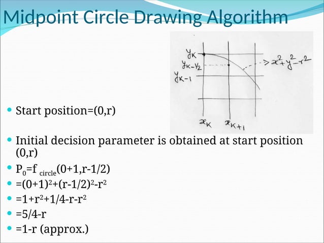 2.Line,circle drawing.ppt line circlw drawing algorith | PPT