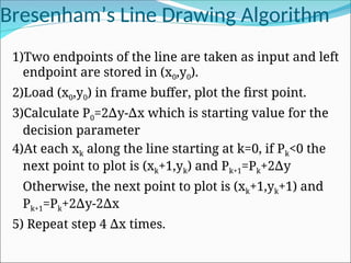 2.Line,circle drawing.ppt line circlw drawing algorith | PPT