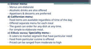 2. Types of Menu of food and beverage.pptx