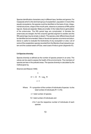 Zooplankton Methodology, Collection Zooplankton | PDF