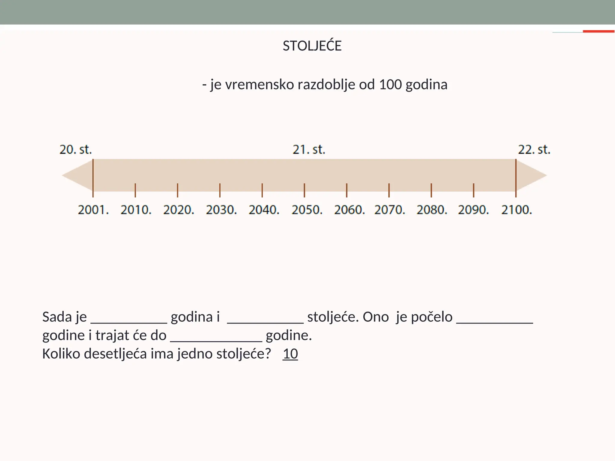 Vremenska crta - nastavma jednica za peti | PPT