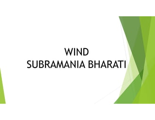 wind poem english class nine subramania bharati | PDF