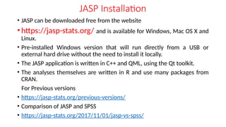 2. Introduction to JASP.pptx hhgggfcccffg | PPTX