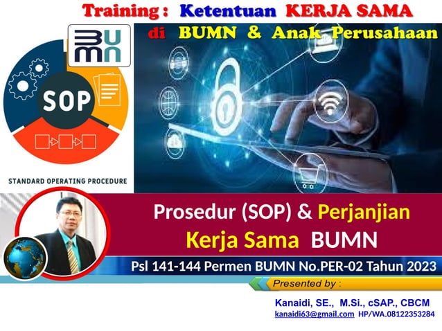 Prosedur Operasional Standar (SOP) BUMN _Pelatihan "Ketentuan KERJA SAMA BUMN" (Permen BUMN No ...